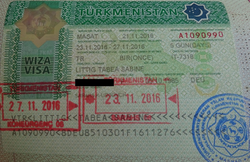 Visum (transit) für ﻿Turkmenistan - lieben leben reisen